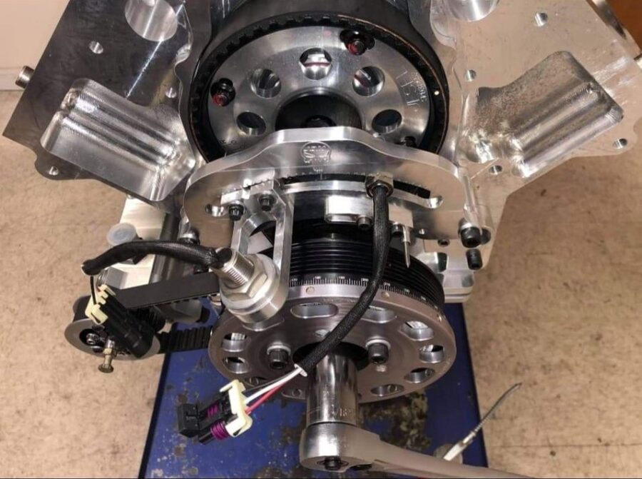 LS Crank Trigger Bracket with timing pointer. LSCTB-TOP